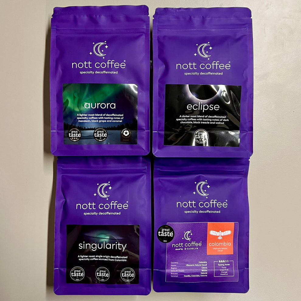 Nott Coffee by Danelaw - Decaf Discovery 4x250g – Danelaw Speciality Coffee